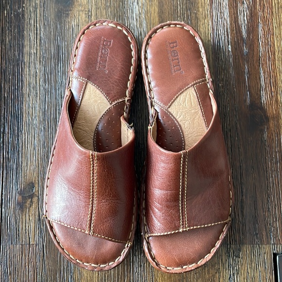 Born | Shoes | Born Leather Slip On Sandals | Poshmark